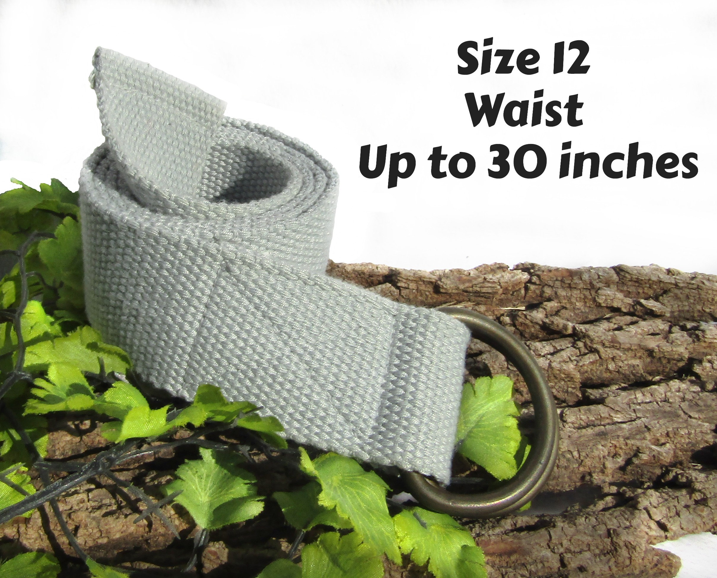 Vintage D Ring Belt Light Gray Woven Belt Nice Belt Casual Wide D Ring ...