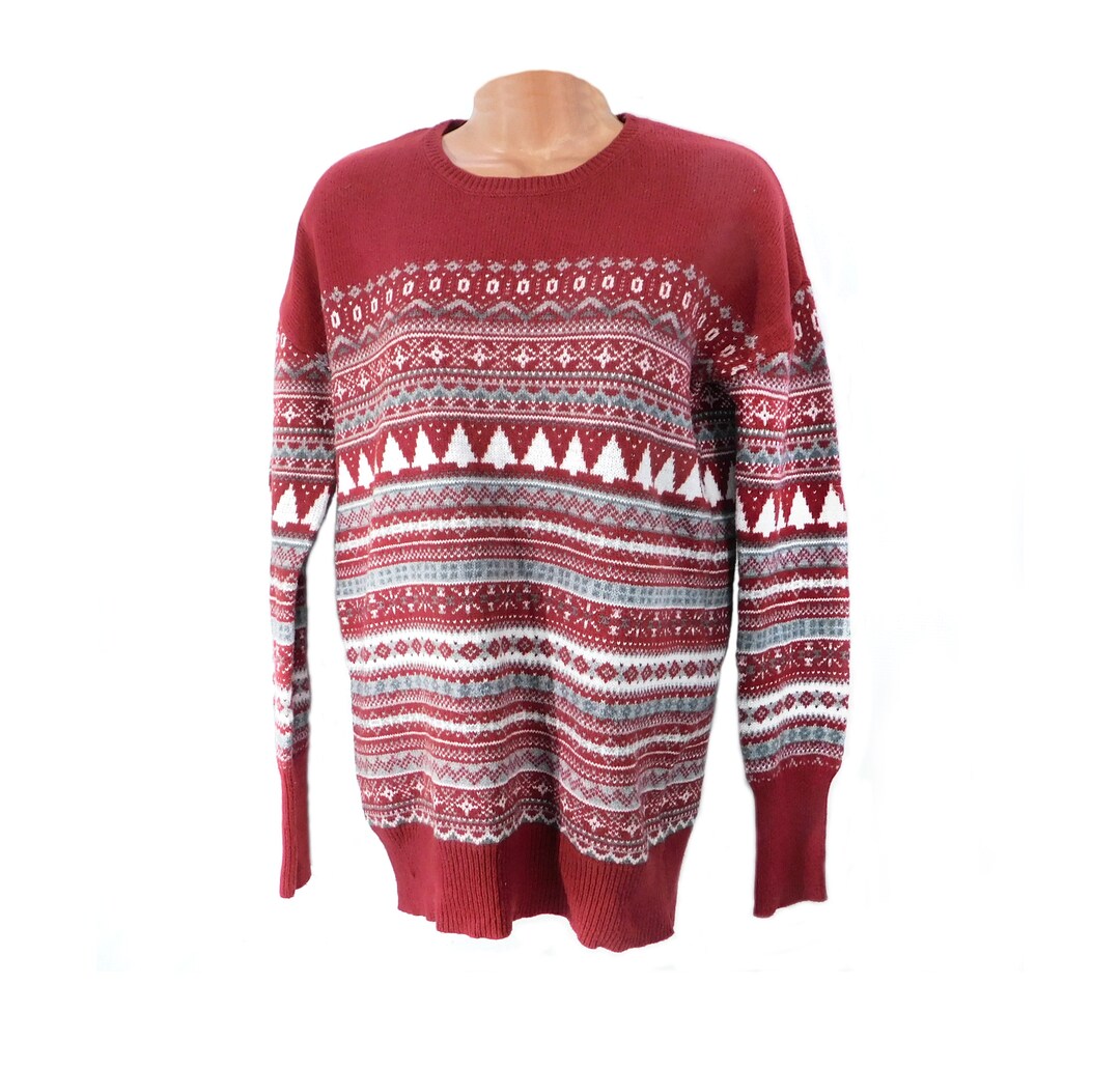 Women's Snowflake Clothing - Women's Holiday Sweater- Red Sweater , Ski ...