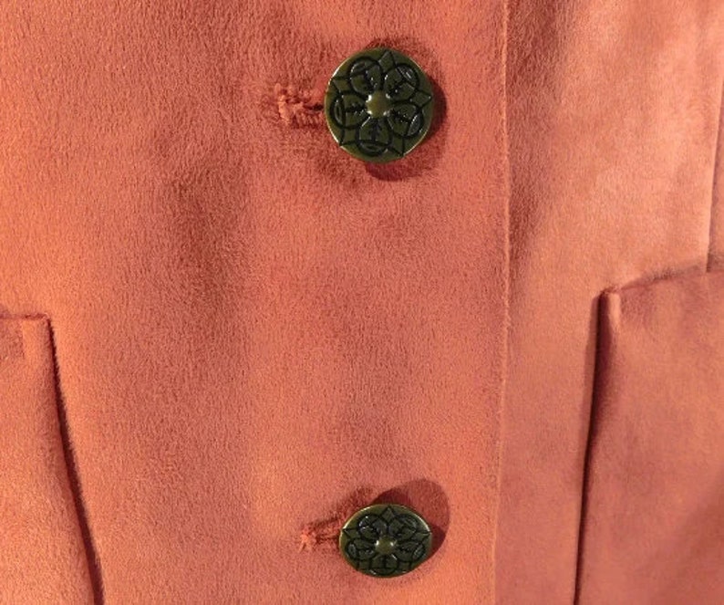 Vintage Burnt Orange Ultrasuede Jacket Blazer ,lined Jacket Blazer ...