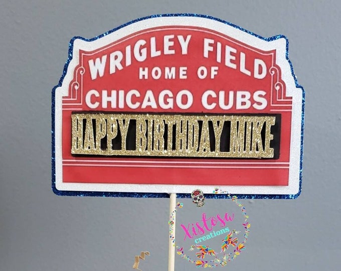 Baseball Cake Topper, Cubs Topper, Sports Cake Topper, Sports Birthday ...