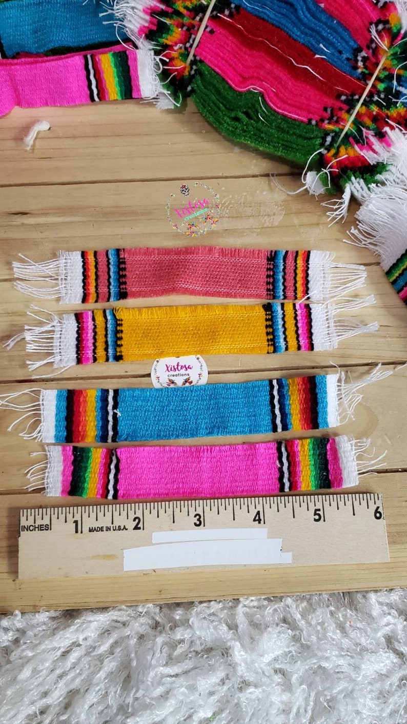Mini Serape/ Mexican Serape/ Party Favor/ Fiesta Party/ One Dz - Etsy