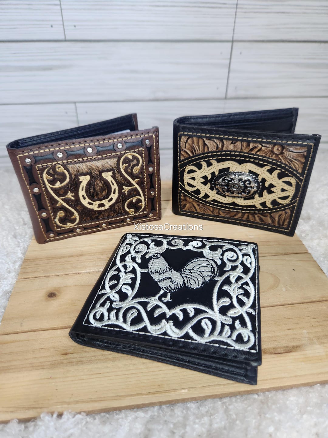 Traditional Mexican Wallets - Embroidered Mens Wallets - Western Cowboy ...
