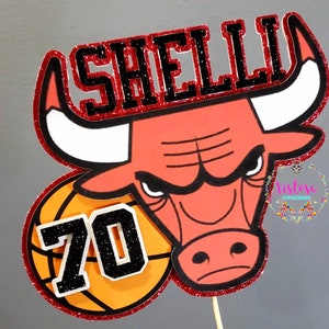 Personalized Bull Basketball Birthday Cake Topper - Etsy