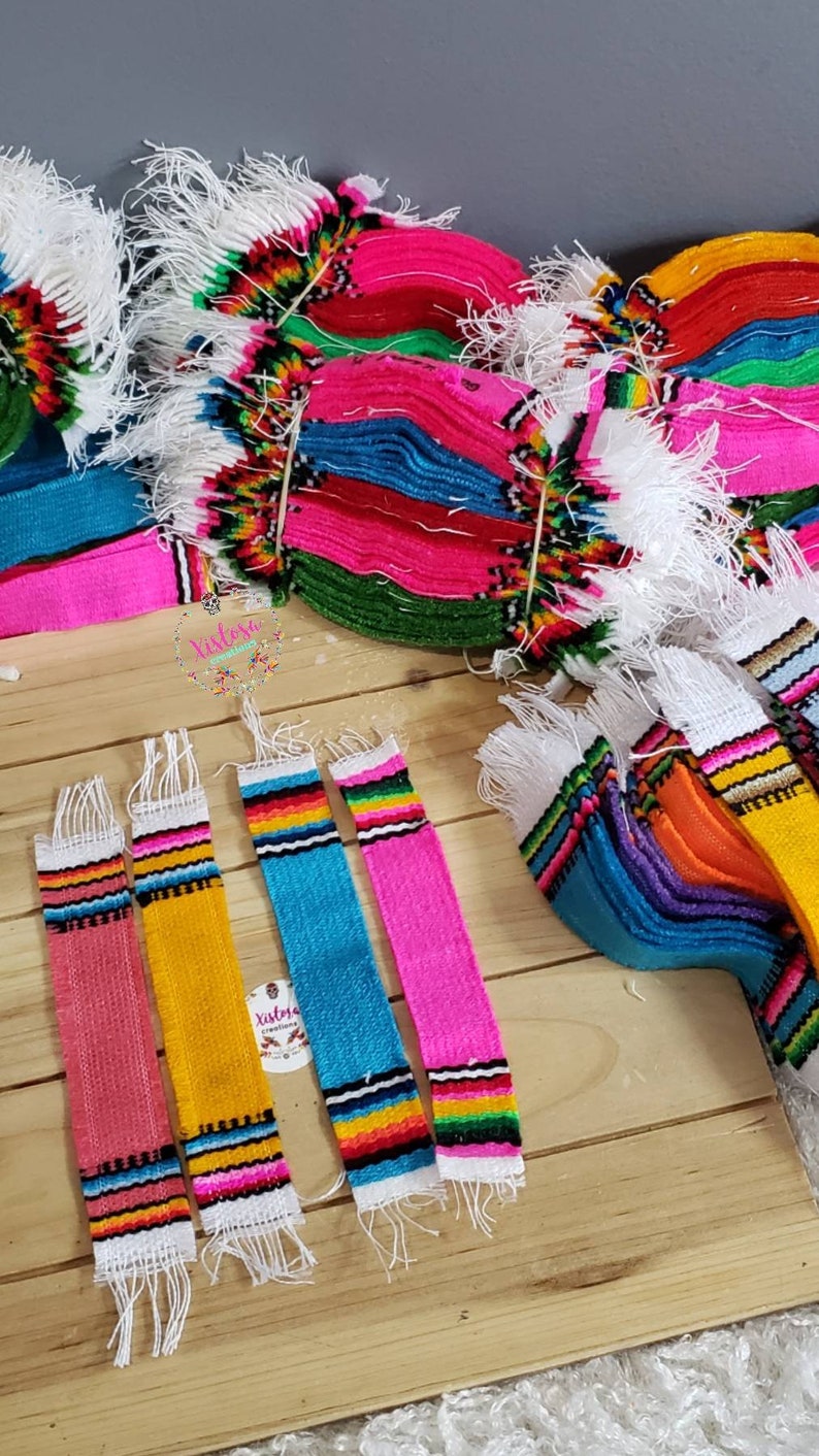 Mini Serape/ Mexican Serape/ Party Favor/ Fiesta Party/ One Dz - Etsy