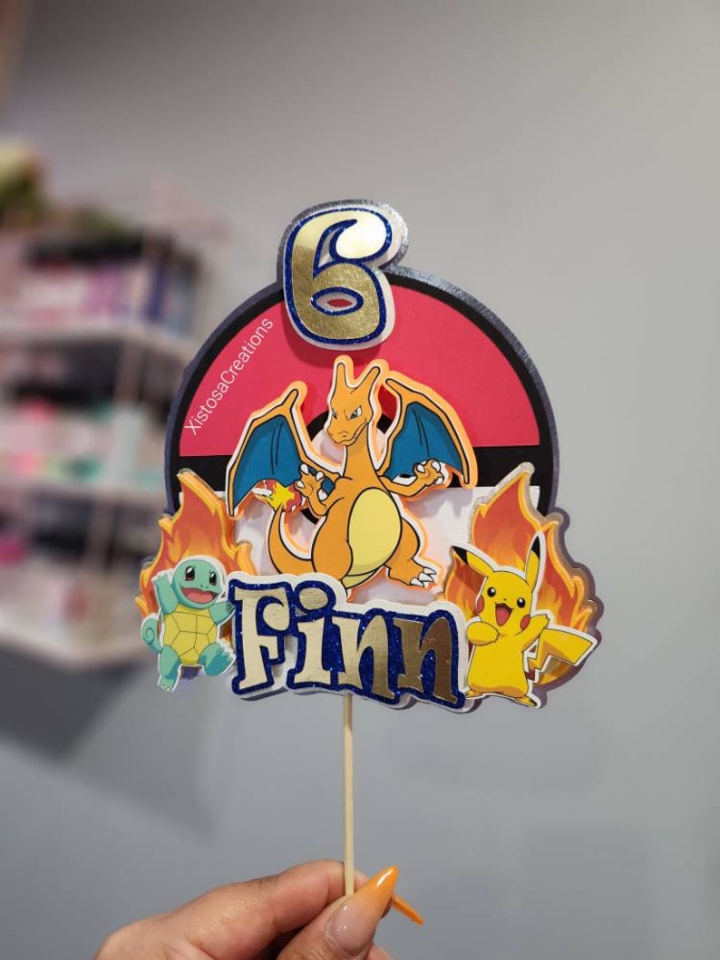 Pokemon Cake Topper / Pikachu / Charizard / Squirtle / - Etsy