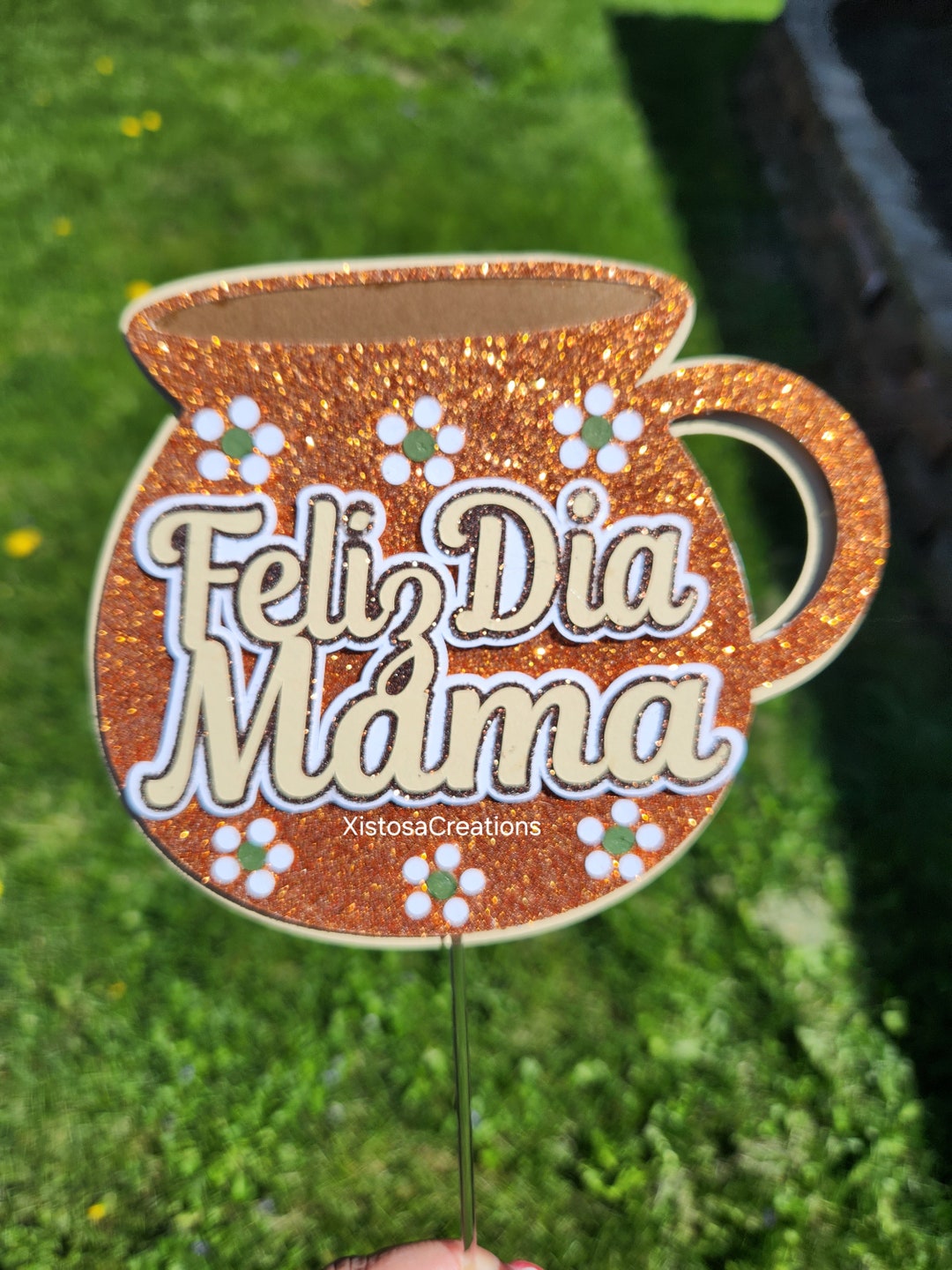 Taza De Barro Cake Topper, Mother's Day Cake Topper, Mexican Cup ...
