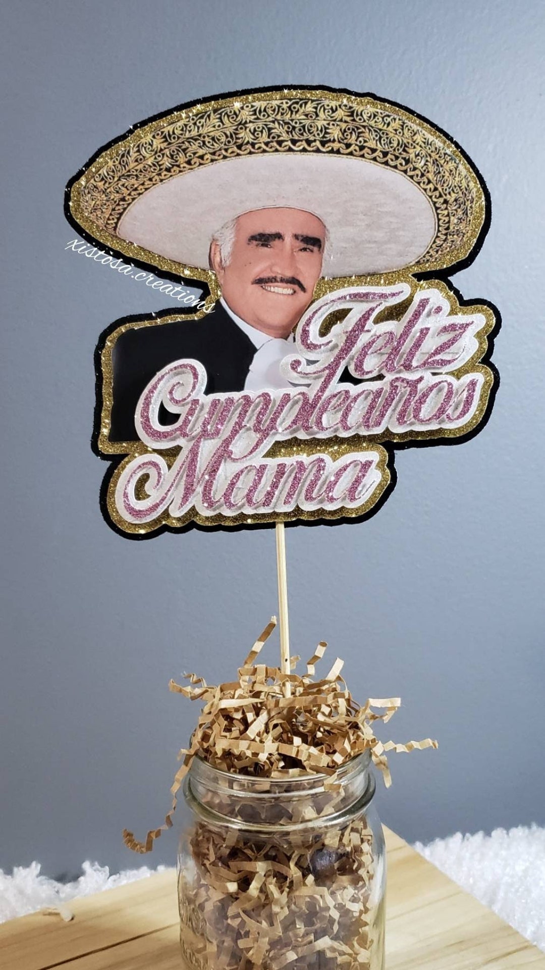 Mariachi Cake Topper, Vicente Fernandez Topper, Chente Cake Topper ...