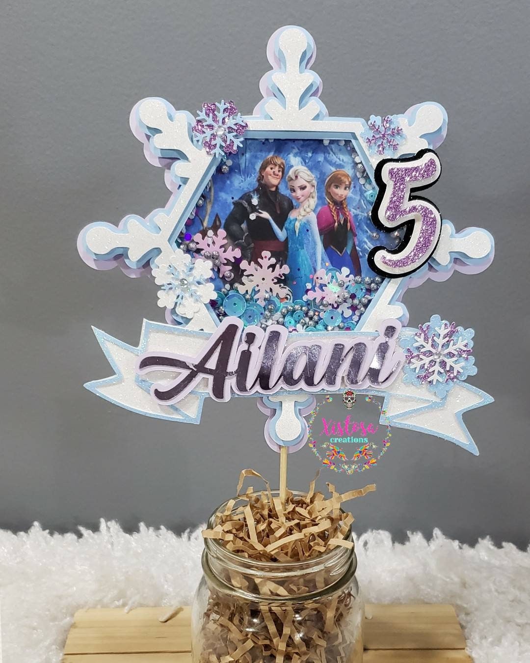 Frozen Inspired Cake Topper / Elsa Cake Topper / Cake Topper Shaker ...