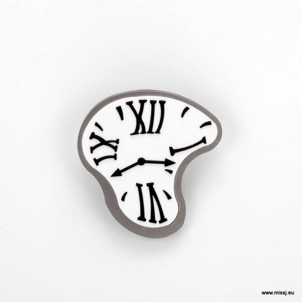 Clock Brooch - Etsy