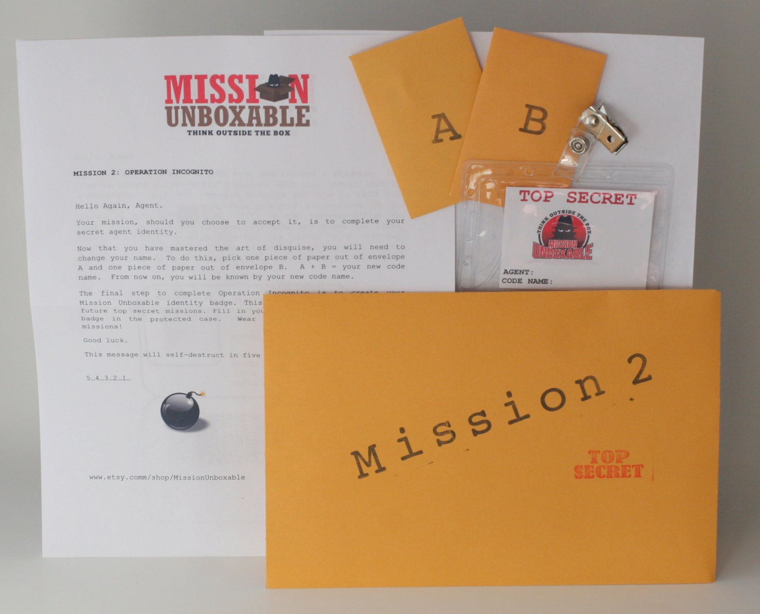 Secret Agent Spy Kit With 2 Top Secret Missions Mystery Party, Spy ...