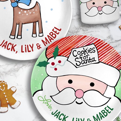 Personalized Santa Cookie Plate - Etsy