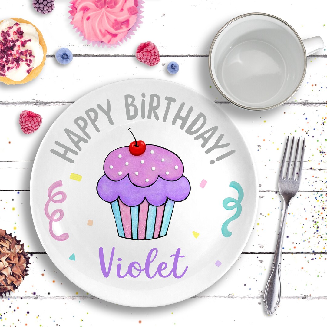 Personalized Ceramic Birthday Plate First Birthday Girl - Etsy
