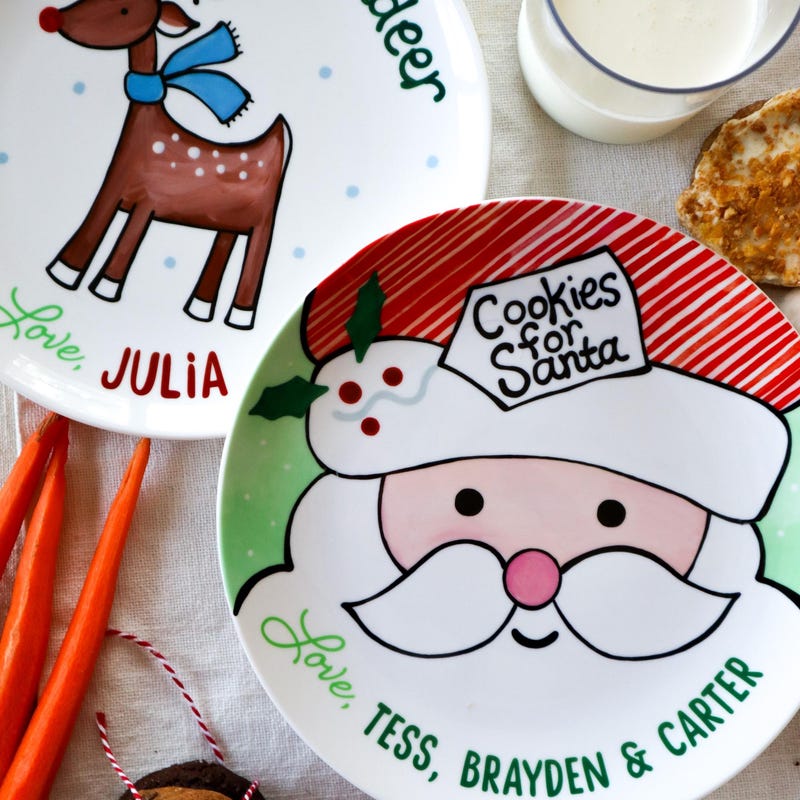 Santa Plate - Etsy