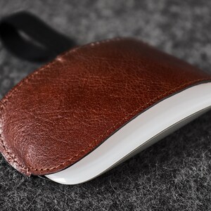 Leather Apple Magic Mouse Case Hand-stitched Chestnut Leather - Etsy