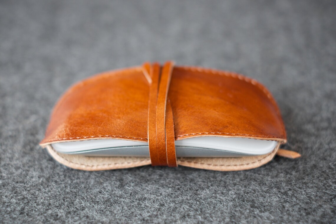 Leather Apple Magic Mouse Case Hand-made - Etsy