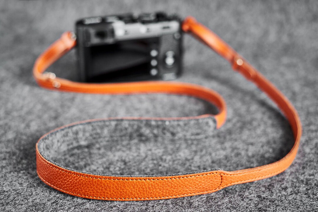 Leather Felt Camera DSLR Mirrorless Canon Nikon Fujifilm Sony Strap ...