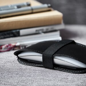 Leather Apple Magic Mouse Case Hand-made Black Leather - Etsy
