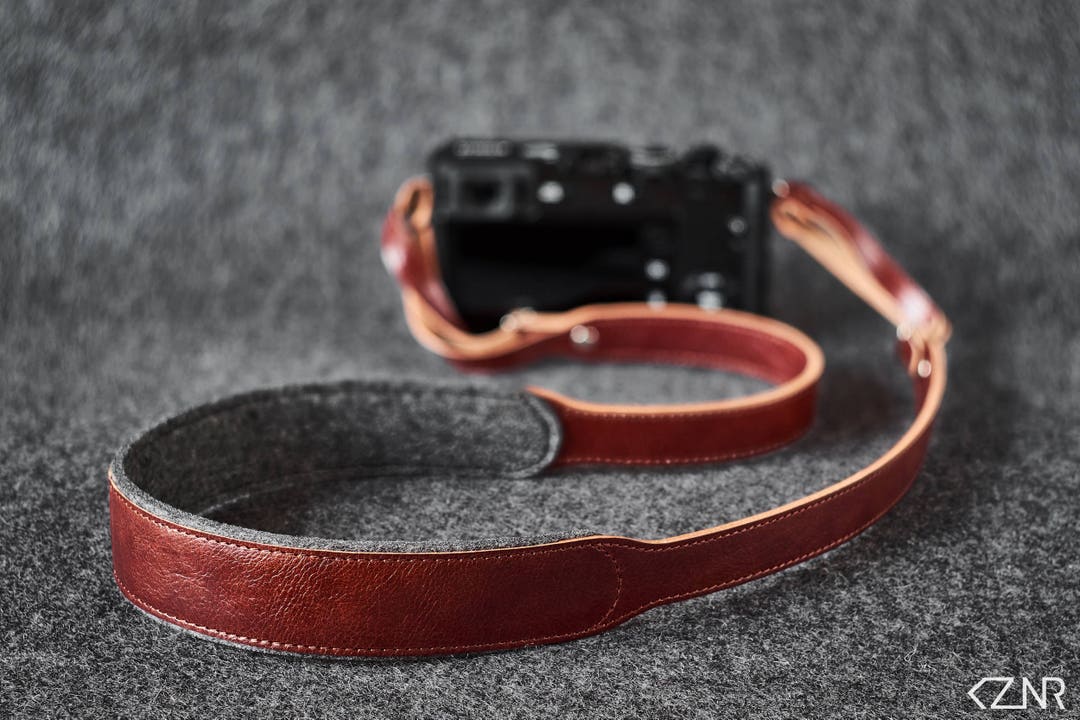 Leather Felt Camera DSLR Mirrorless Canon Nikon Fujifilm Sony Strap ...