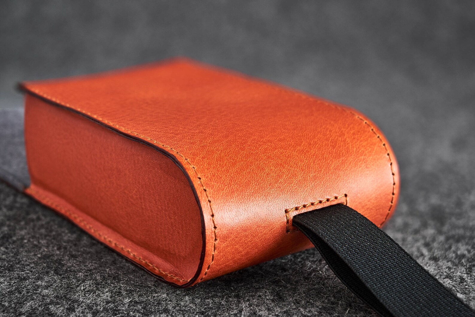 Leather Felt Camera Case Box Bag Purse Hand Made Contax T2 Ricoh Nikon ...