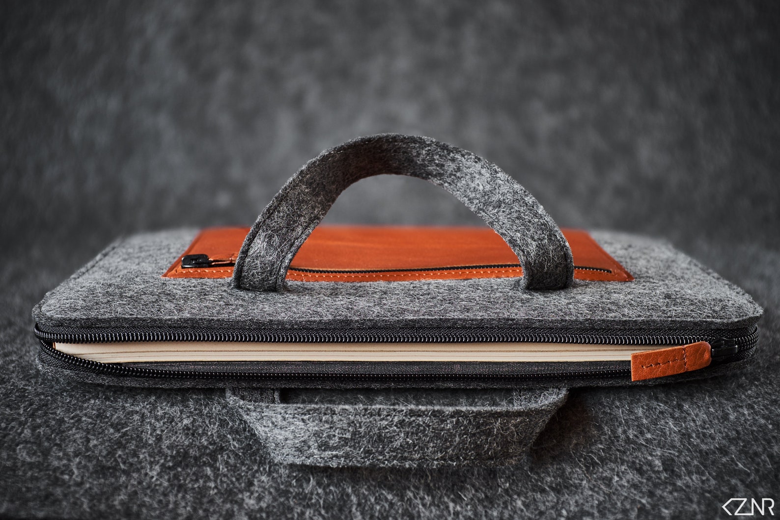 Laptop Felt and Leather Case With Handle Hand-made - Etsy