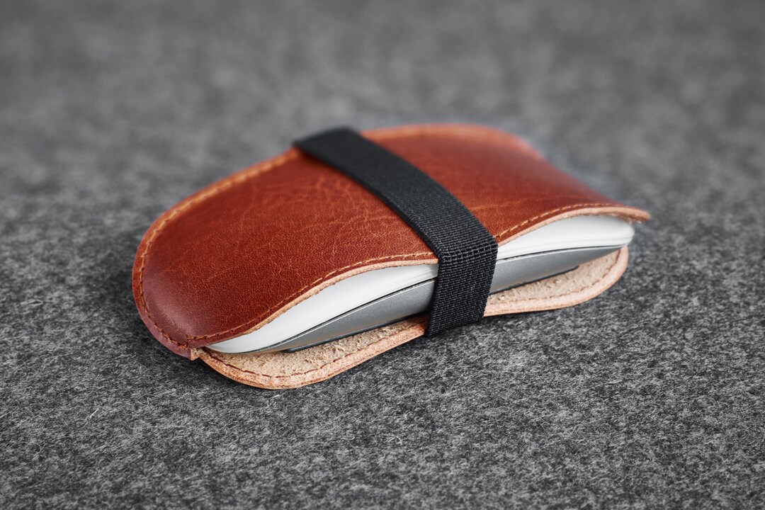 Leather Apple Magic Mouse Case Hand-made Light Brown Leather - Etsy