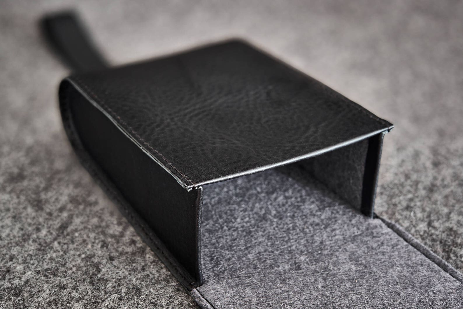 Leather Felt Camera Case Box Bag Purse Hand Made Contax T2 Ricoh Nikon ...