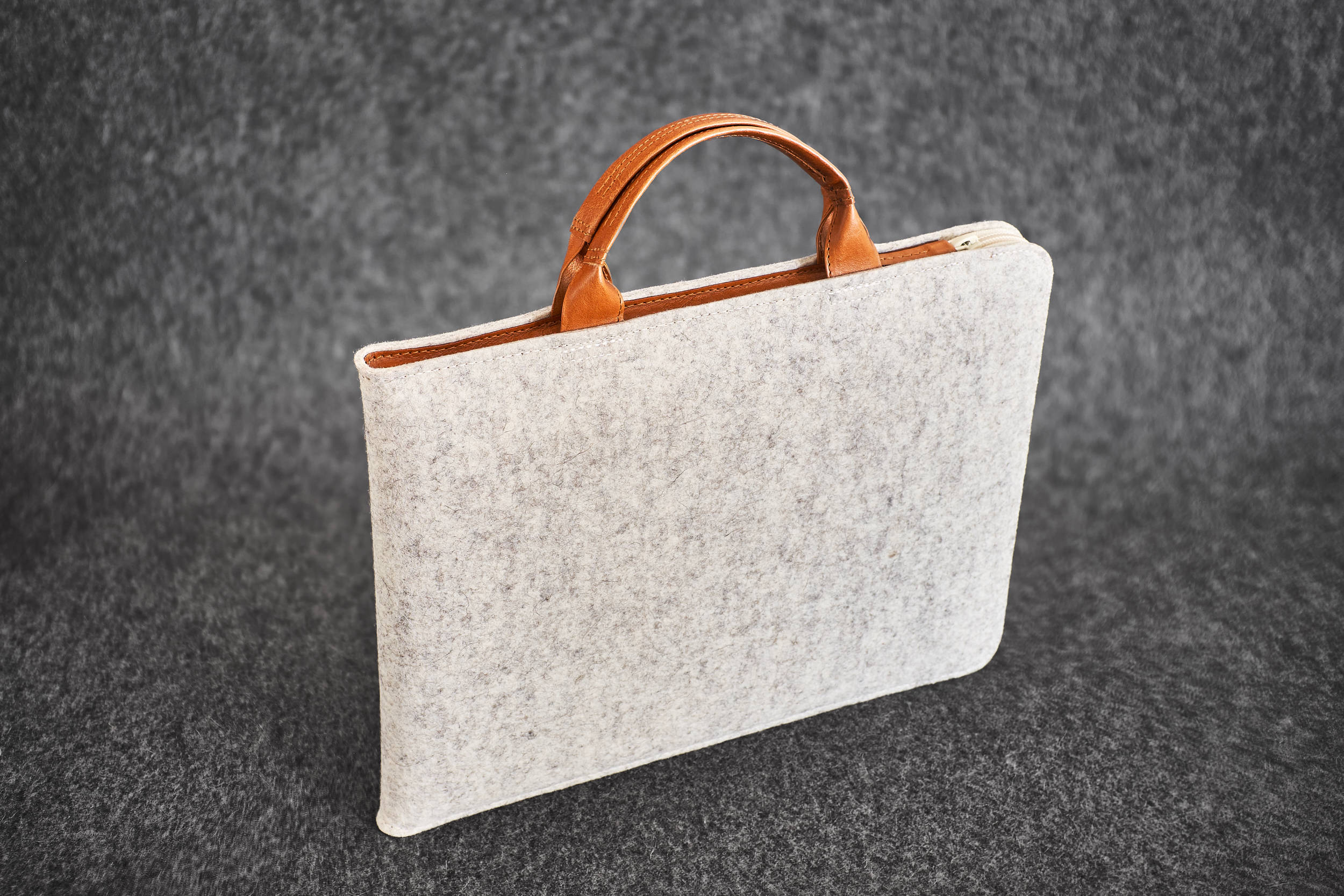 Laptop Felt and Leather Folio W/handle Hand-made - Etsy