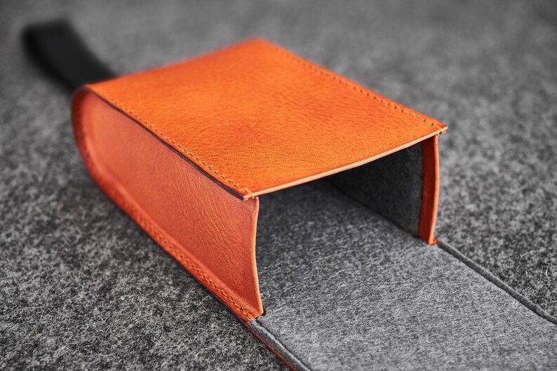 Leather Felt Camera Case Box Bag Purse Hand Made Contax T2 Ricoh Nikon ...