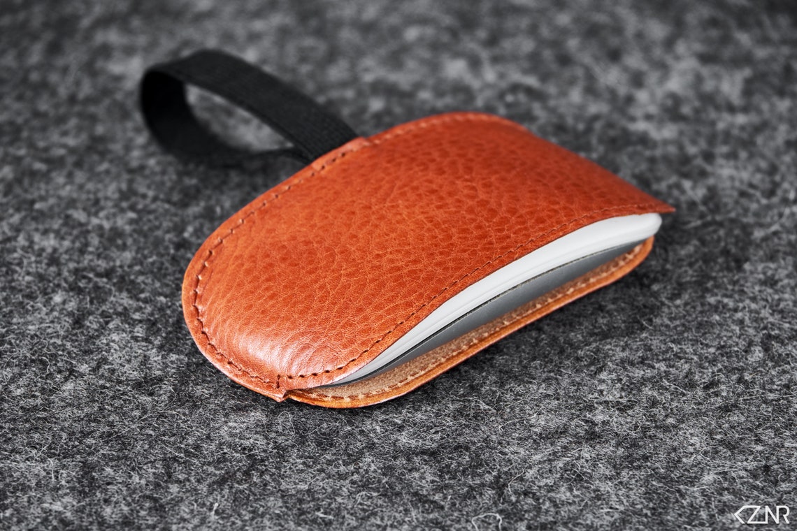 Leather Apple Magic Mouse Case Hand Made KZNR - Etsy