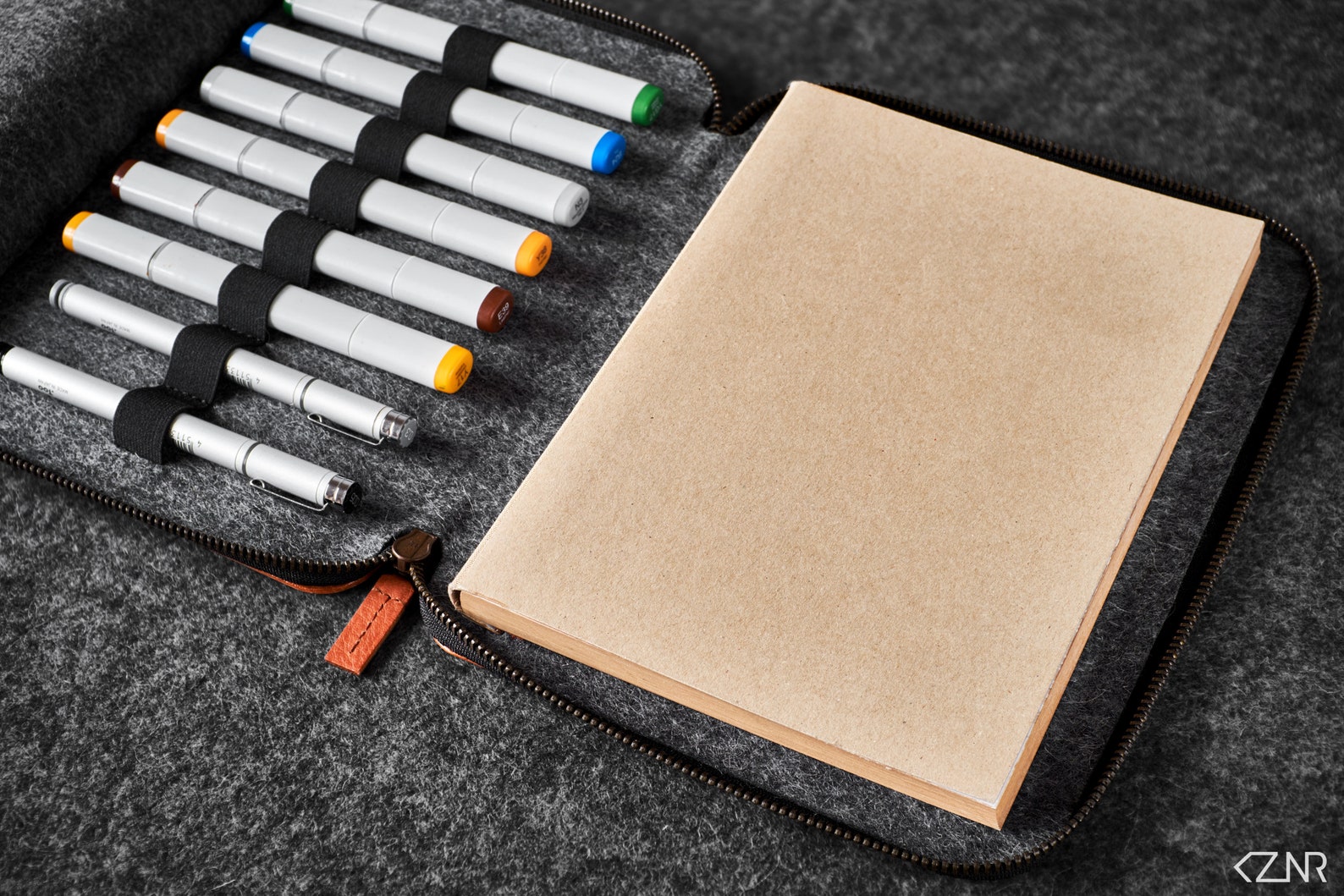 Leather Felt Travel Folio Organizer Portfolio Case A5 Hand-made - Etsy