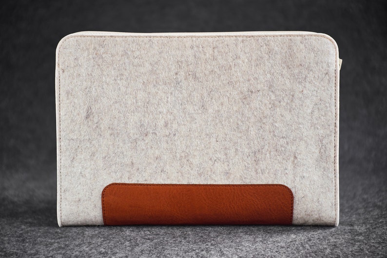 Laptop Felt and Leather Case Hand-made - Etsy
