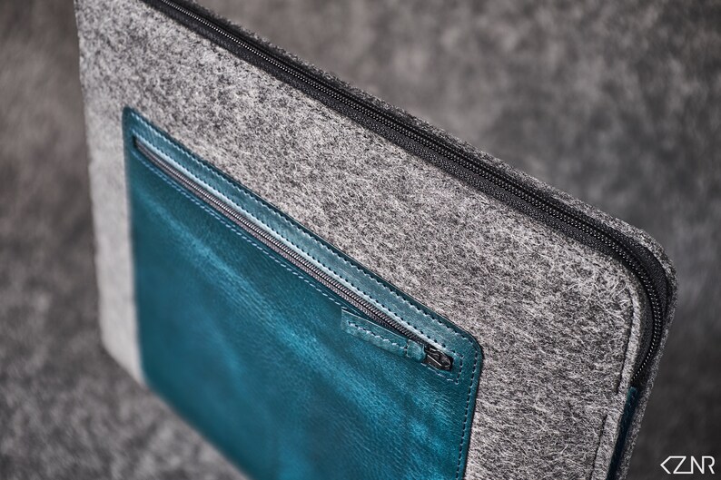 Laptop Felt and Leather Case Hand-made - Etsy