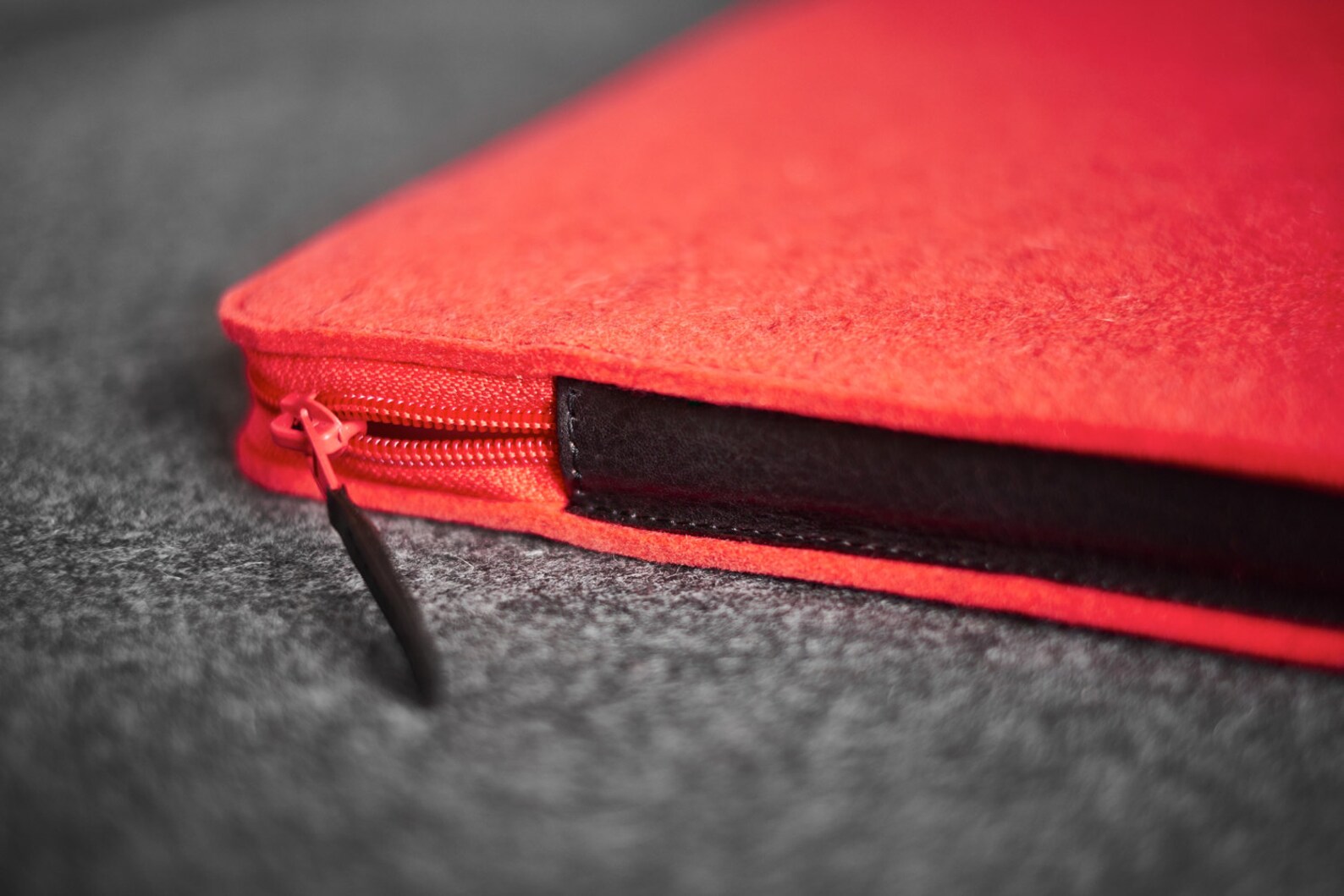 Laptop Felt and Leather Folio Case Hand-made - Etsy