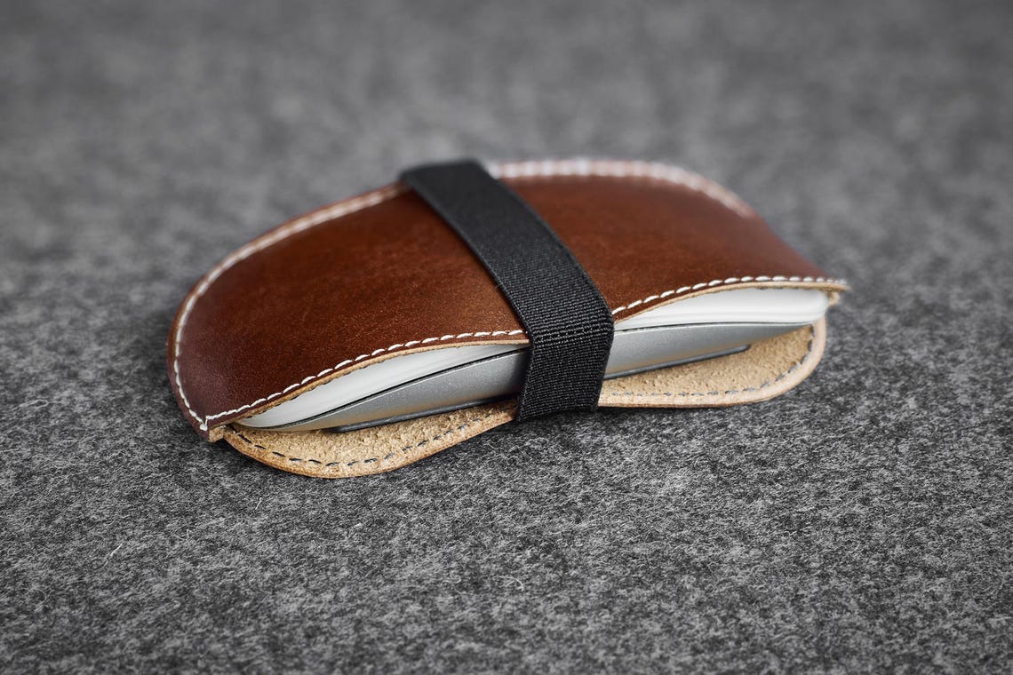 Leather Apple Magic Mouse Case Hand-made Chestnut Brown Leather - Etsy