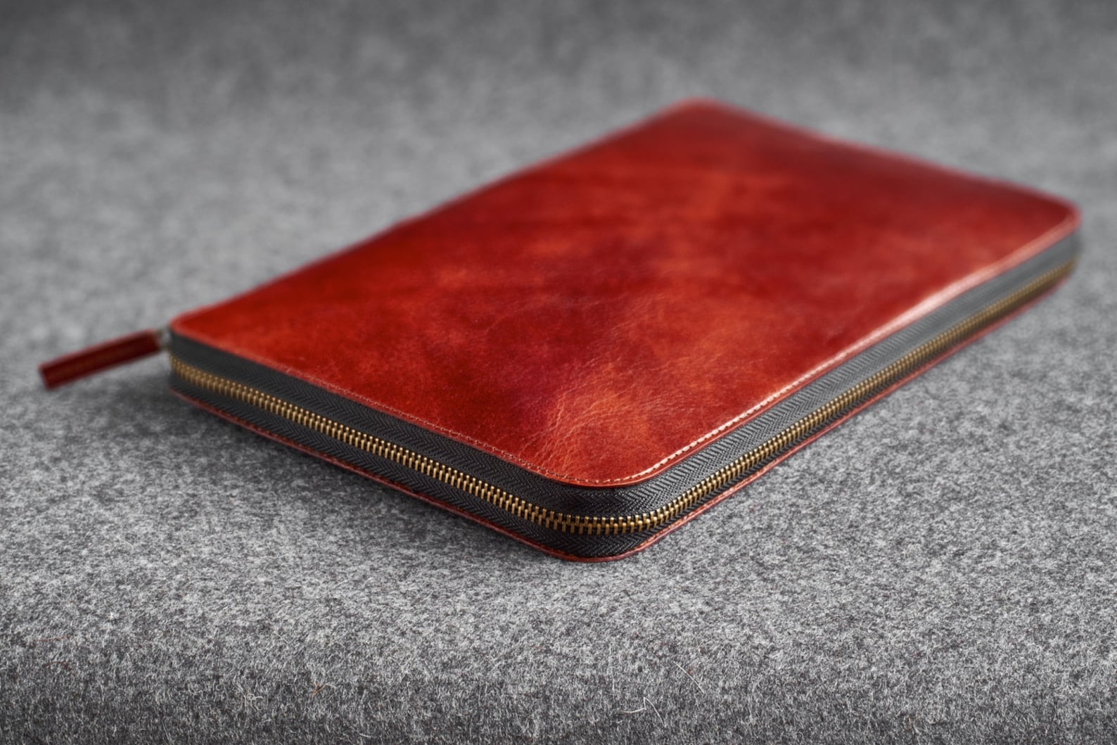 Leather Felt Folio Ipad Mini Travel Case Hand-made | Etsy