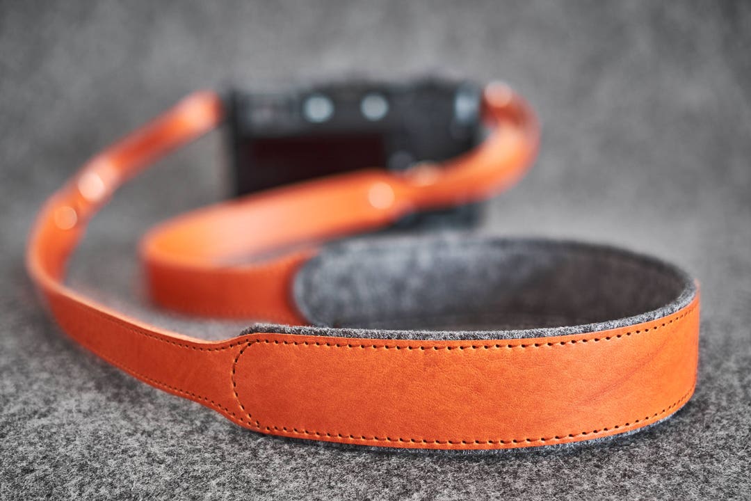Leather Felt Camera DSLR Mirrorless Canon Nikon Fujifilm Sony Strap ...