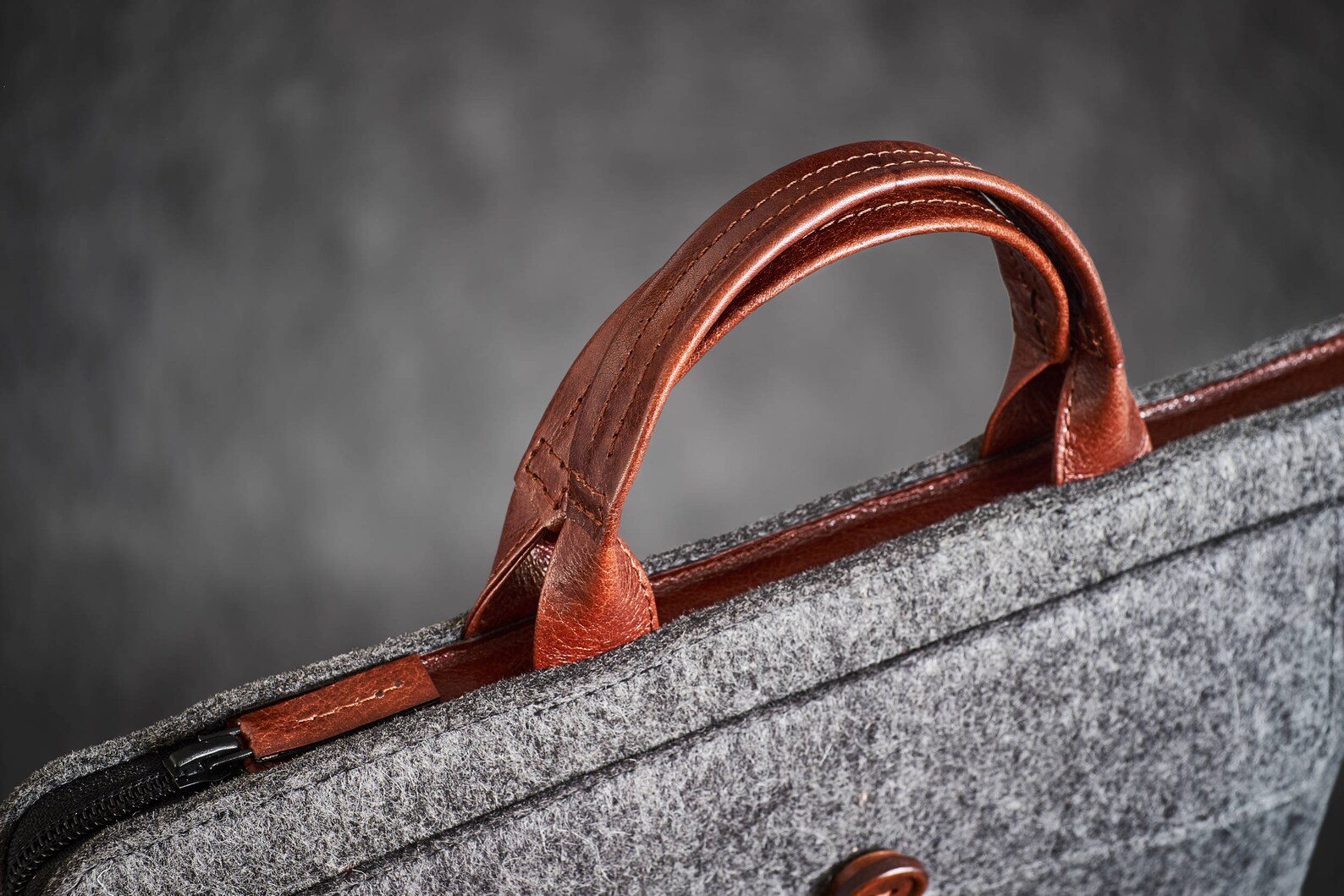 Laptop Felt and Leather Folio W/handle Hand-made - Etsy