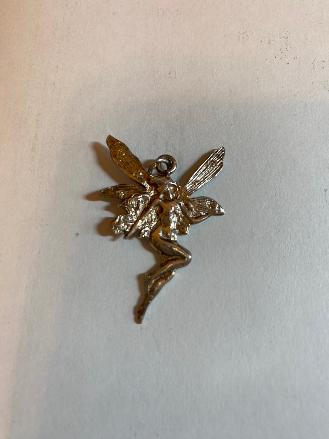 Vintage Sterling Fairy Pendant - Etsy