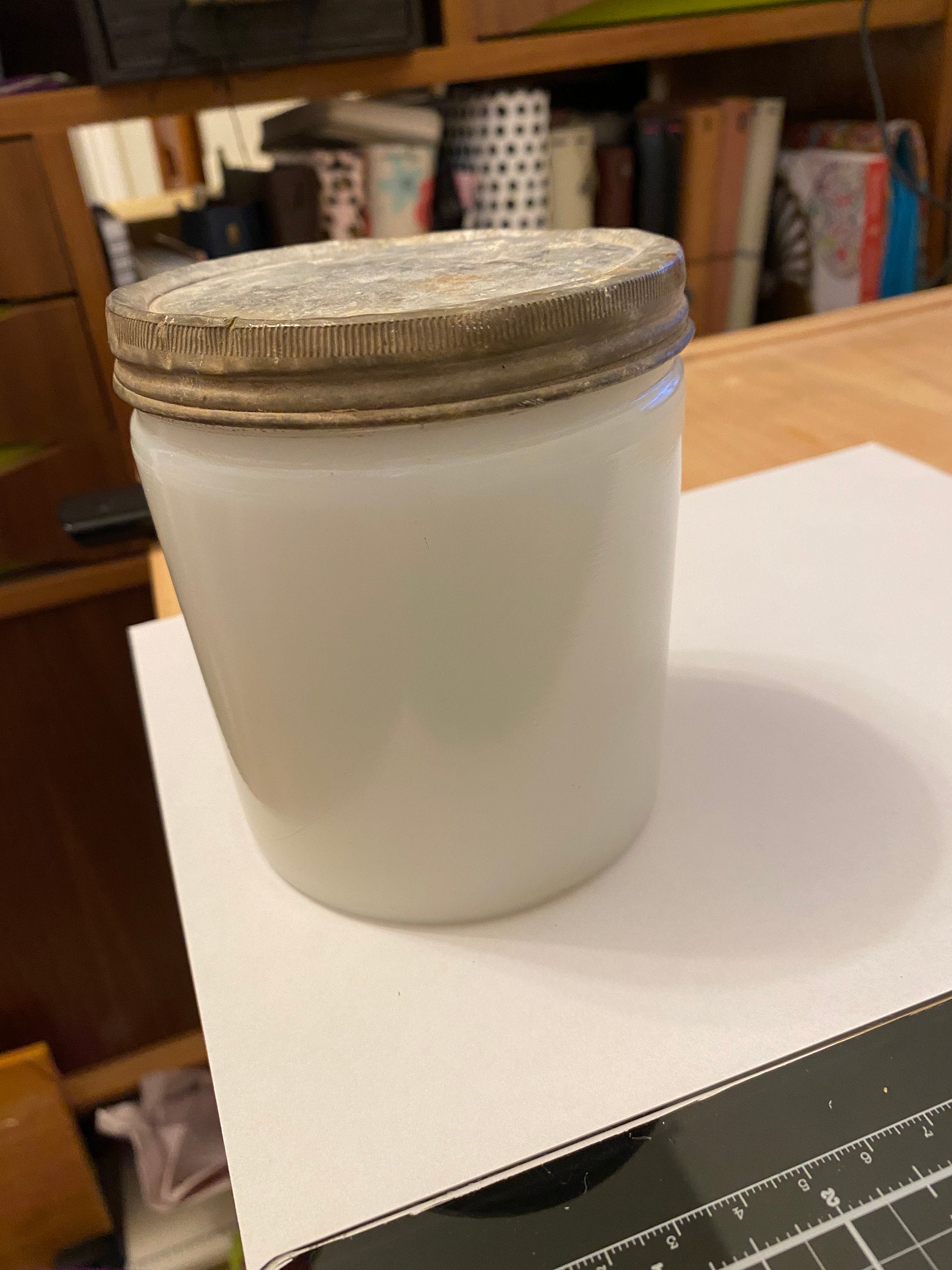 Large Milk Glass Ponds Cream Jar - Etsy