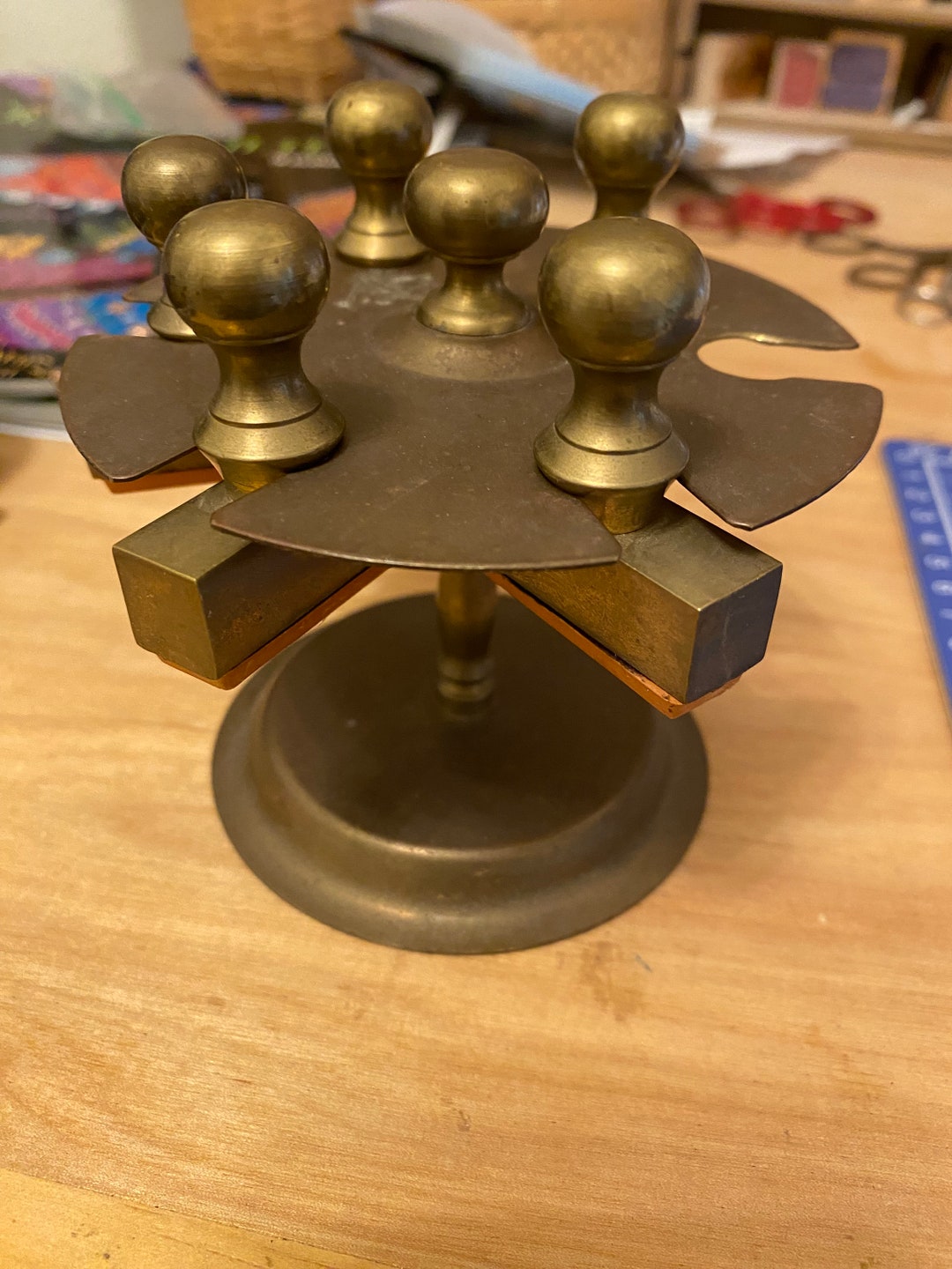 Antique Brass Stamp Carousel With Brass Stamps. - Etsy