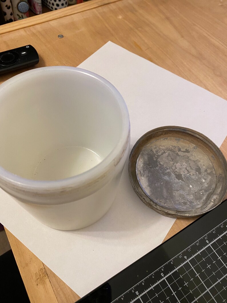 Large Milk Glass Ponds Cream Jar - Etsy