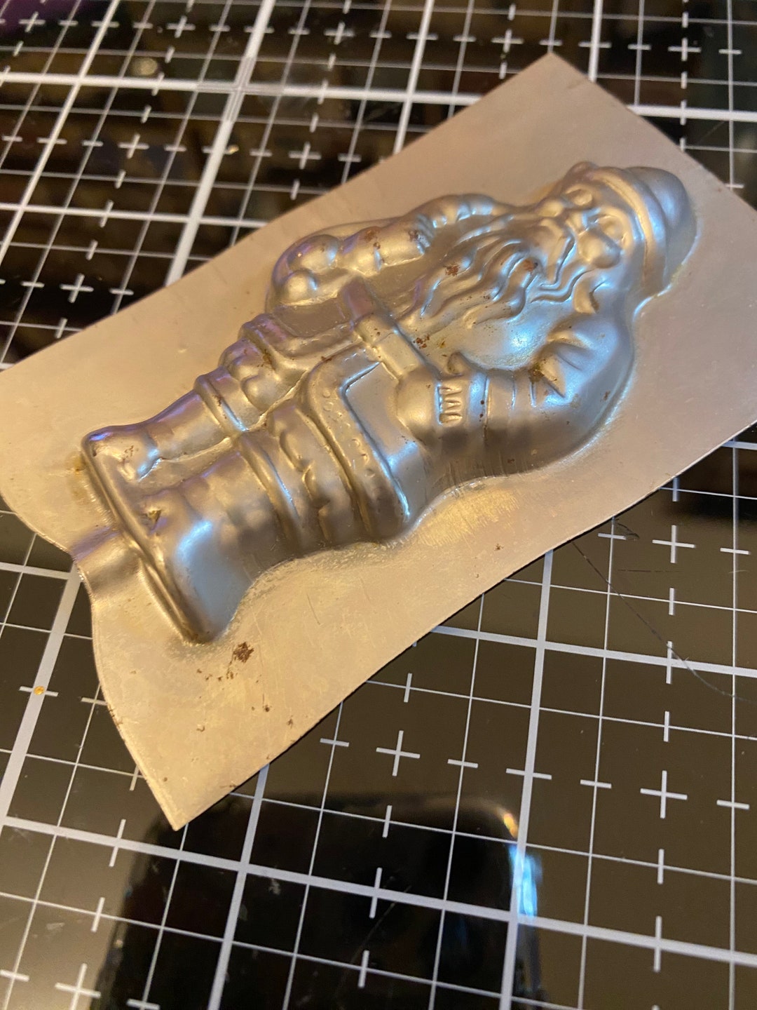 Vintage Metal Santa Chocolate Mold - Etsy