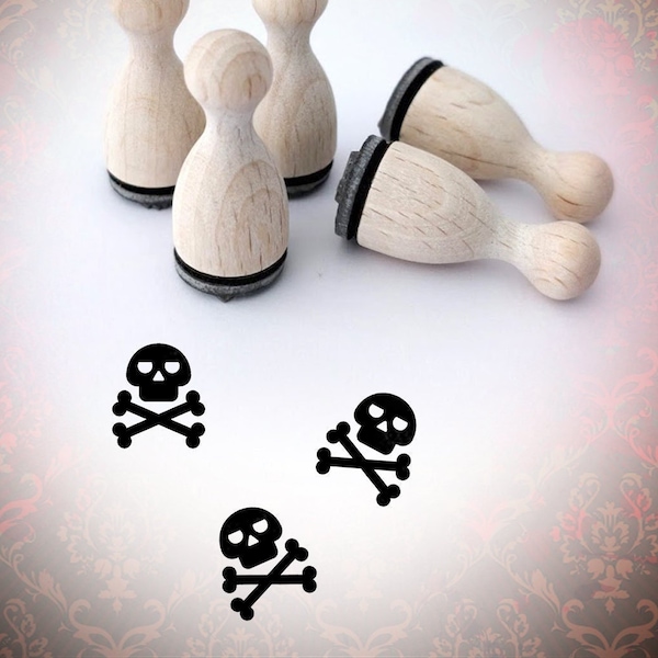 Skull Rubber Stamp - Etsy