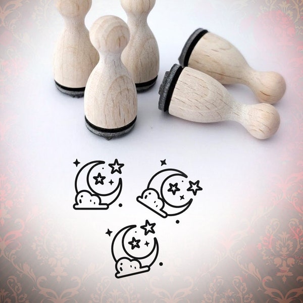 Moon Stamp - Etsy