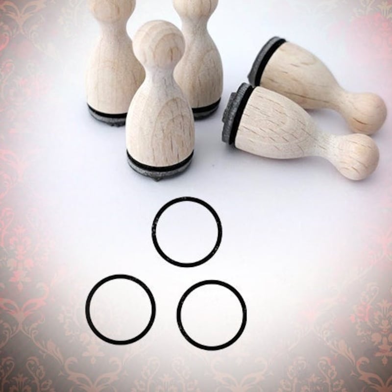 Circle Rubber Stamp - Etsy