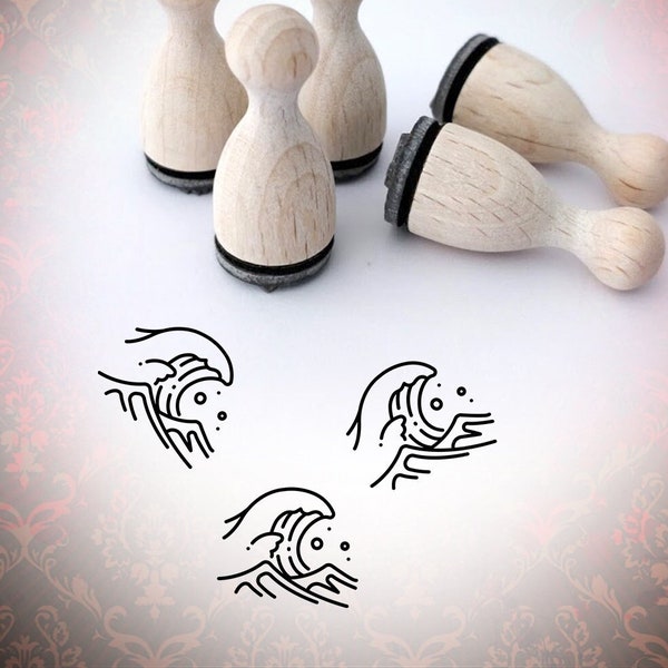 Ocean Wave Stamp - Etsy