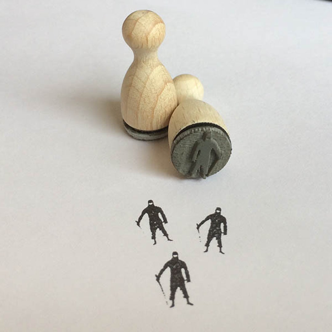 Ninja Mini Stamp Mini Stamp - Etsy