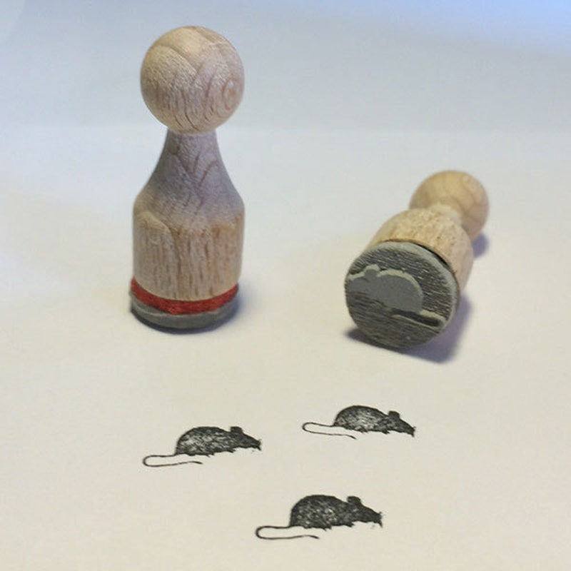 Mouse Rubber Stamp - Etsy