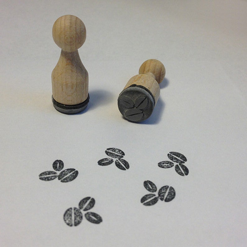 Coffee Beans Mini Stamp | Etsy