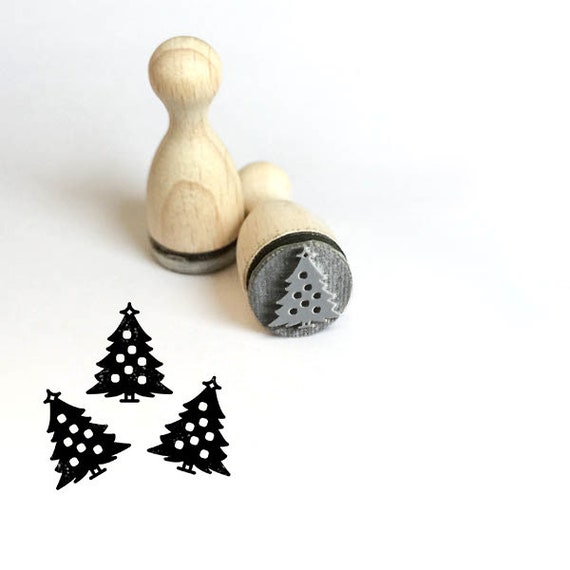 Christmas Tree Mini Stamp - Etsy UK
